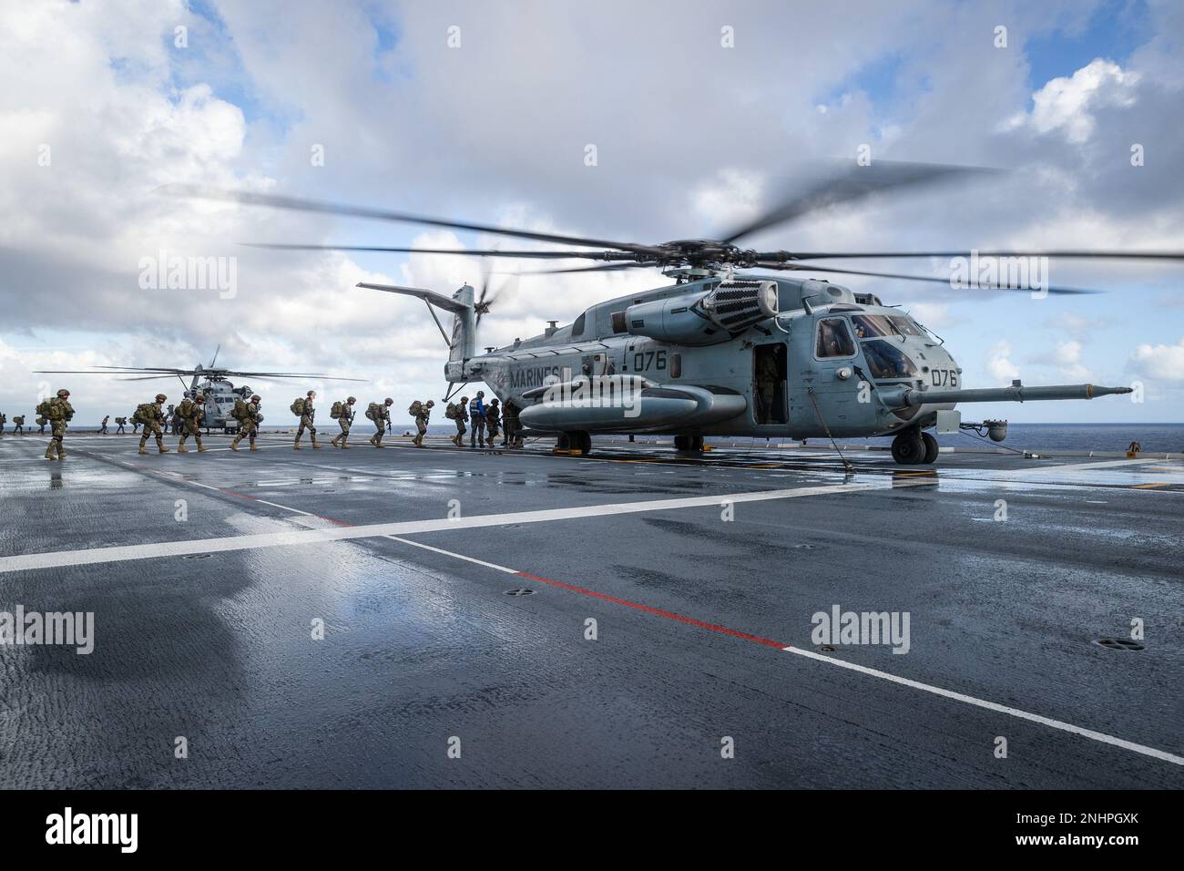 PACIFIC OCEAN (Aug. 1, 2022) Malaysian Army Paratroopers embark a ...