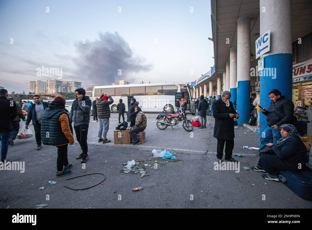 Antakya, Hatay, Turkey. 9th Feb, 2023. Displaced people from the ...