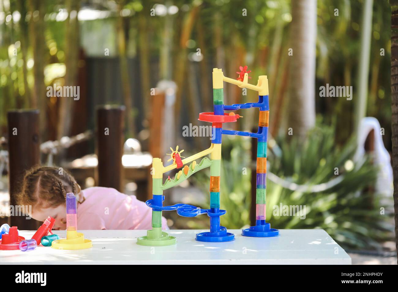 Playing marble run hi-res stock photography and images - Alamy