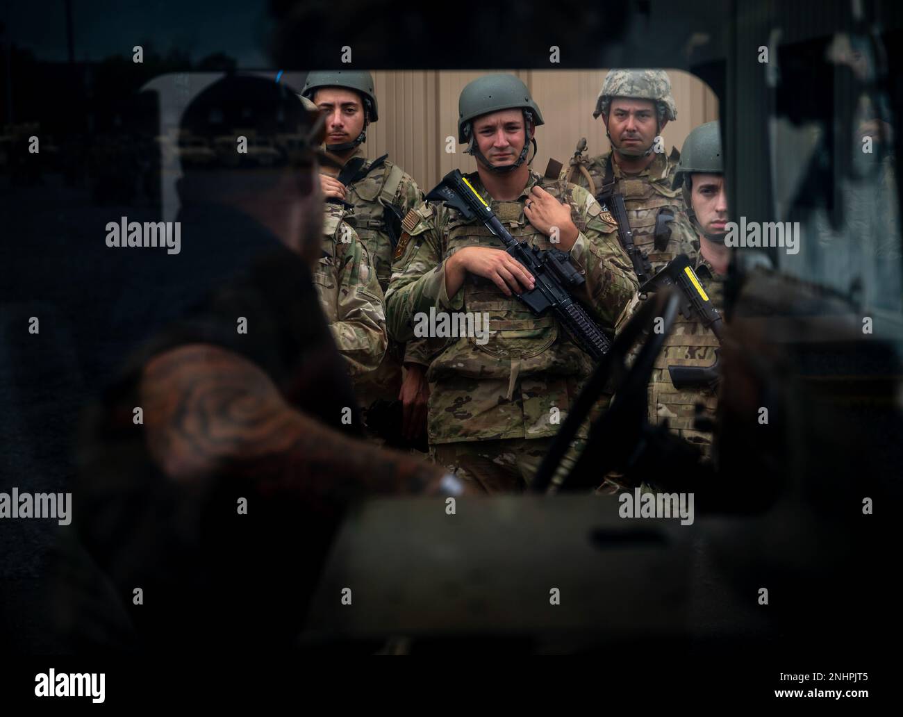 U.S. Air Force Airmen conduct vehicle training during Field Craft ...