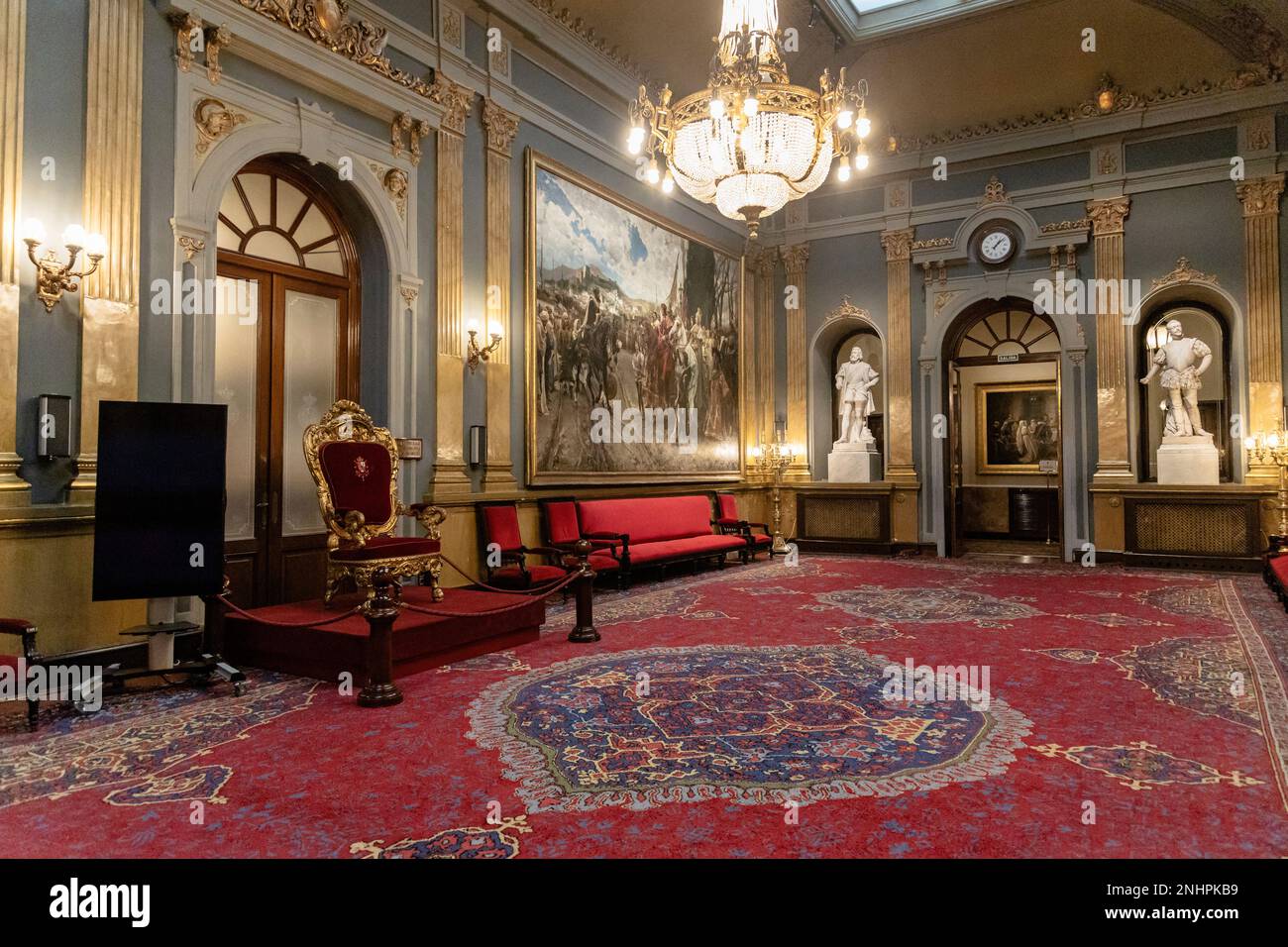 The Senate Throne Chair on display in the Conference Room during the ...