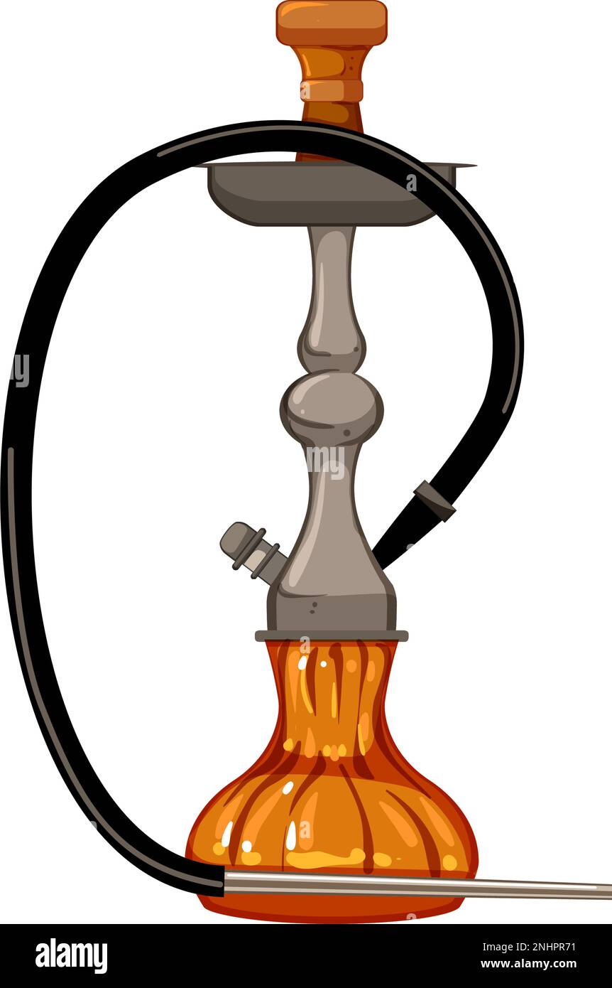 water hookah shisha cartoon vector illustration sign color Stock Vector ...
