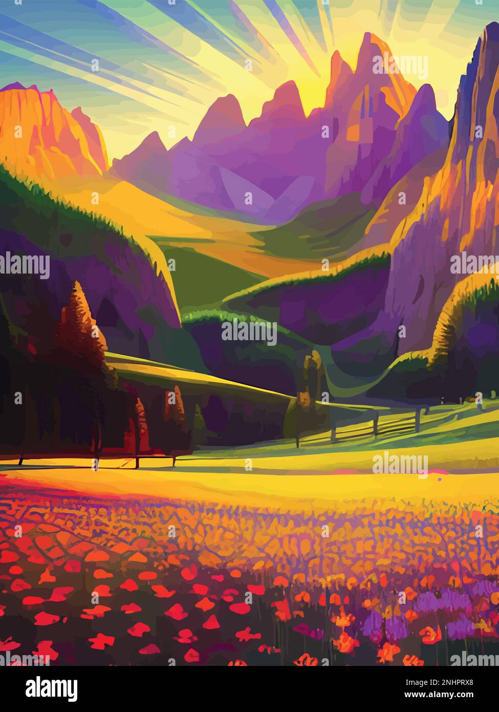 Blue alpine daisy Stock Vector Images - Alamy