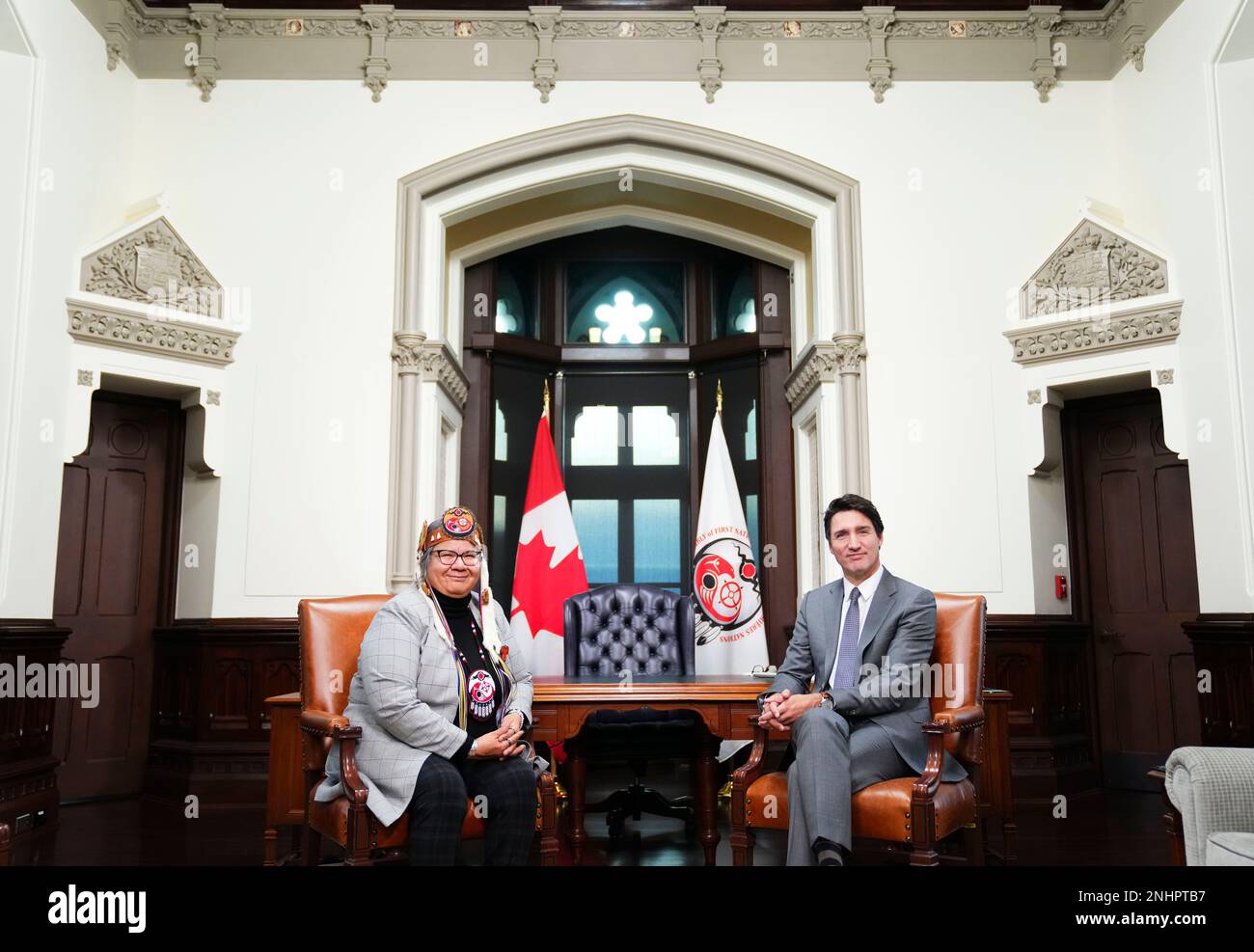 Canadian Prime Minister Justin Trudeau meets with Assembly of First ...