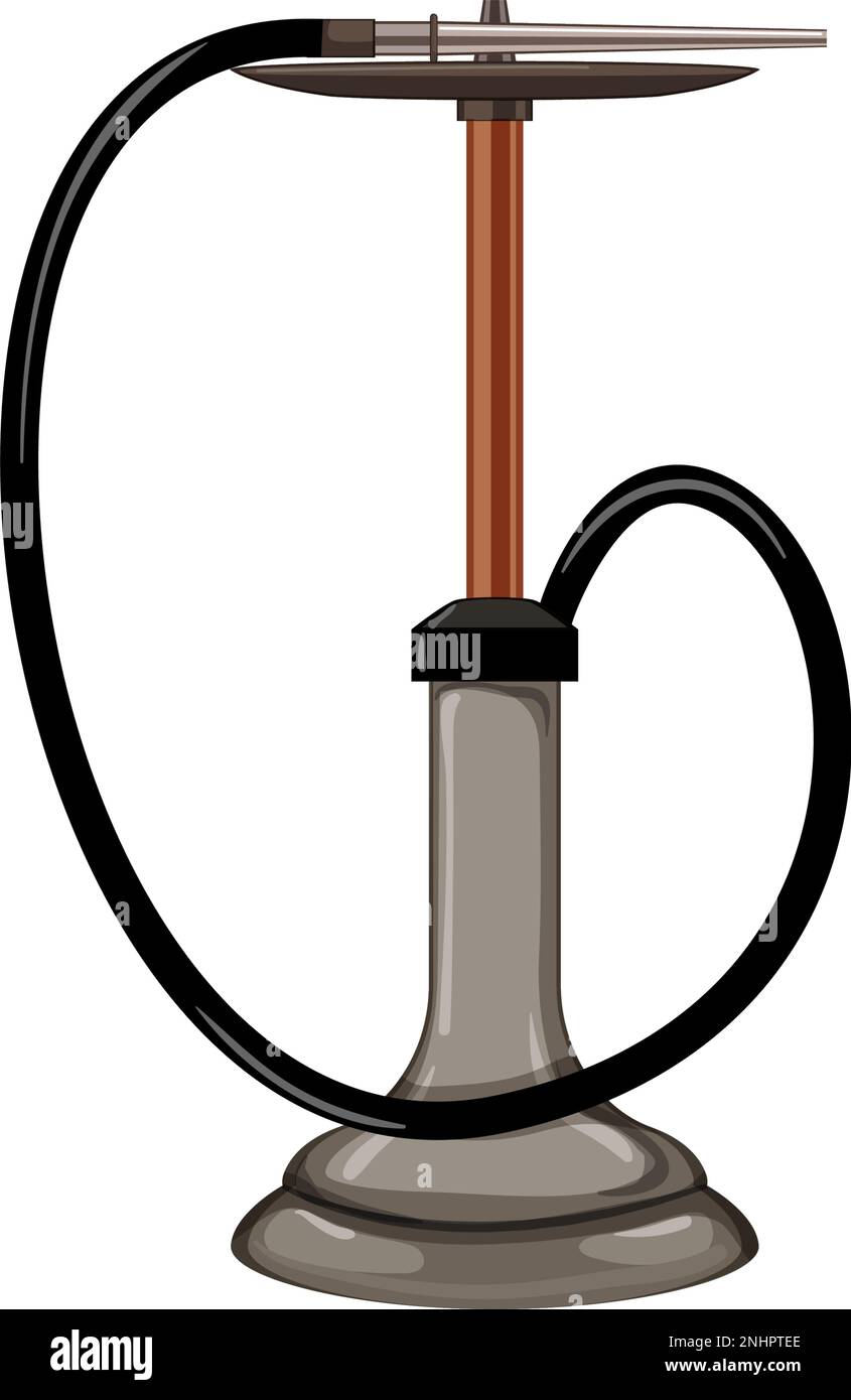 smoke hookah shisha cartoon vector illustration sign color Stock Vector ...