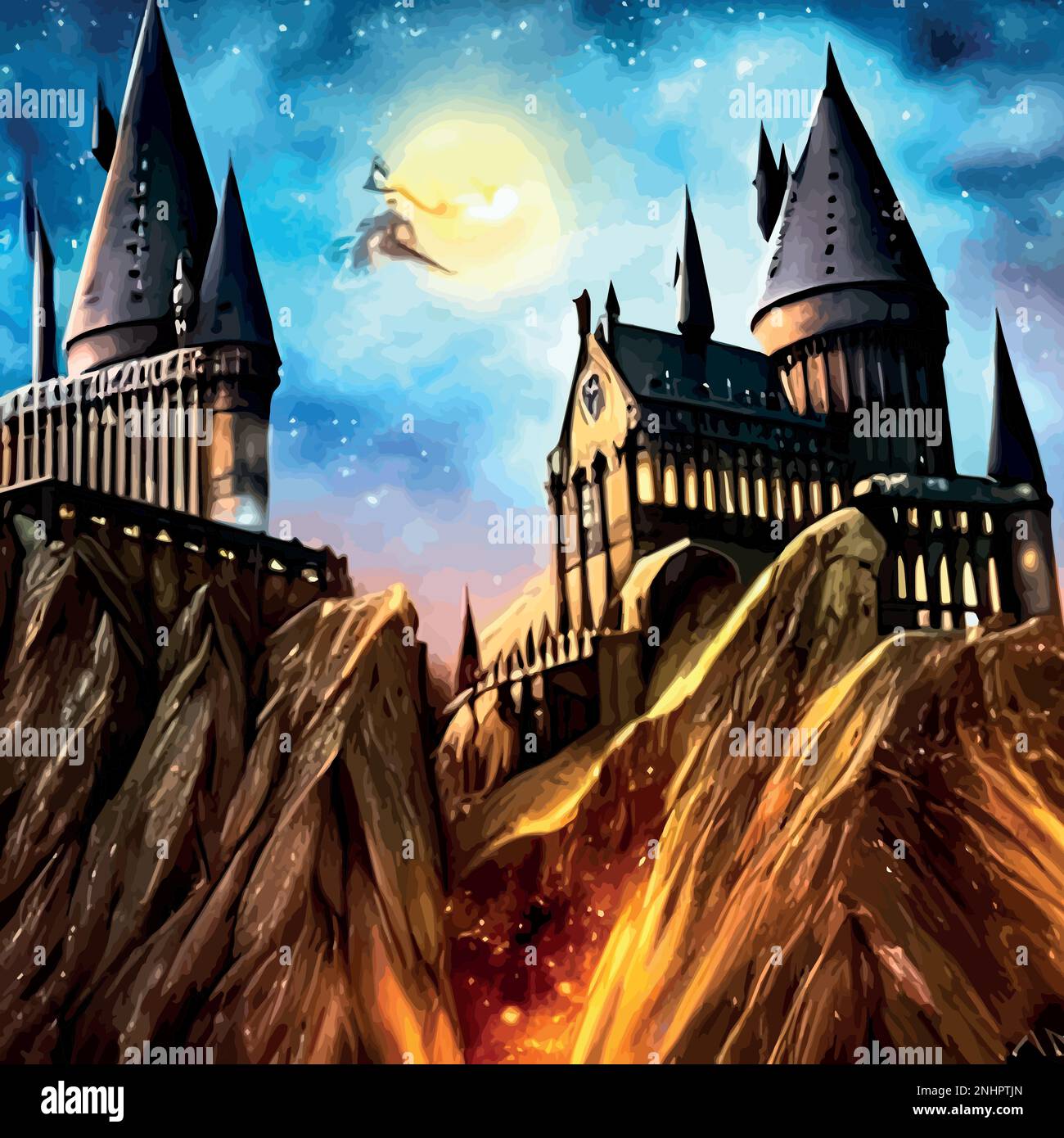 The old castle legend of the ancient road hi-res stock photography and ...