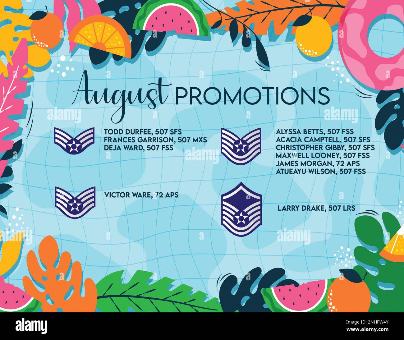 The August 2022 enlisted Promotions graphic from the 507th Air ...