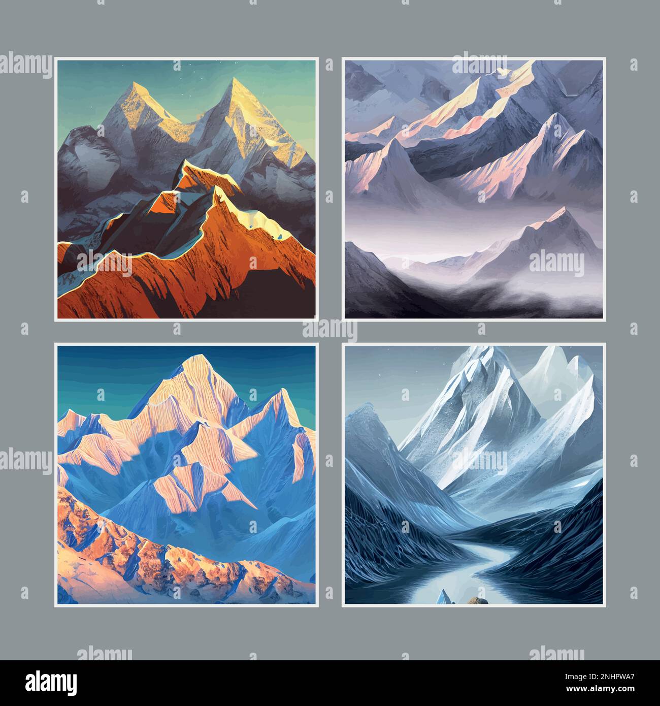 Four peaks Stock Vector Images - Alamy