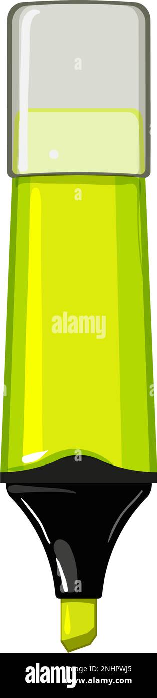 yellow highlighter cartoon vector illustration sign color Stock Vector ...