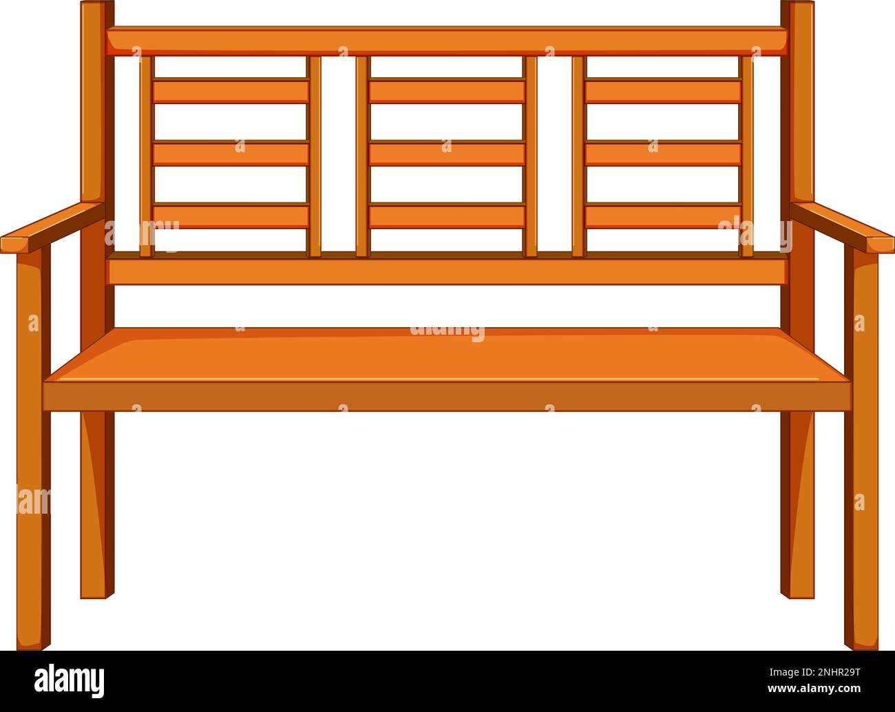 relax garden outdoor bench cartoon vector illustration Stock Vector ...