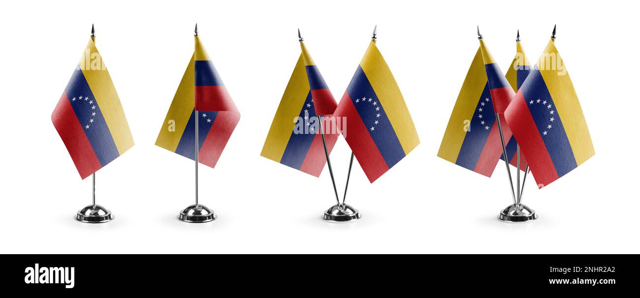Small national flags of the Venezuela on a white background Stock Photo ...