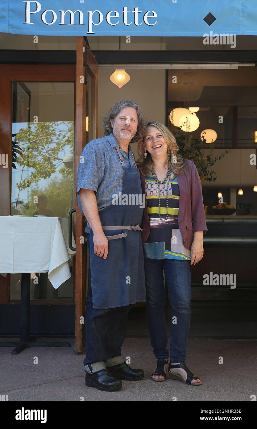 Chef David Visick with his wife Caramia at Pompette on Wednesday, June ...