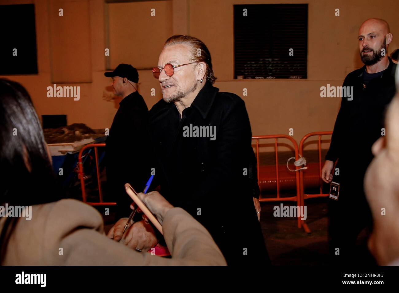 Singer Paul David Hewson, known as Bono, on his arrival at the Coliseum ...