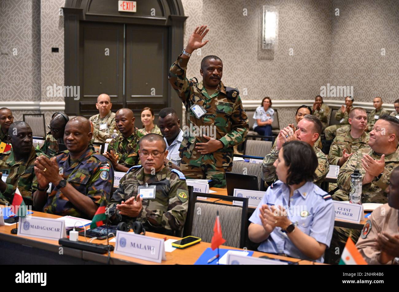 Attendees introduce themselves during the Senior Enlisted Leader ...