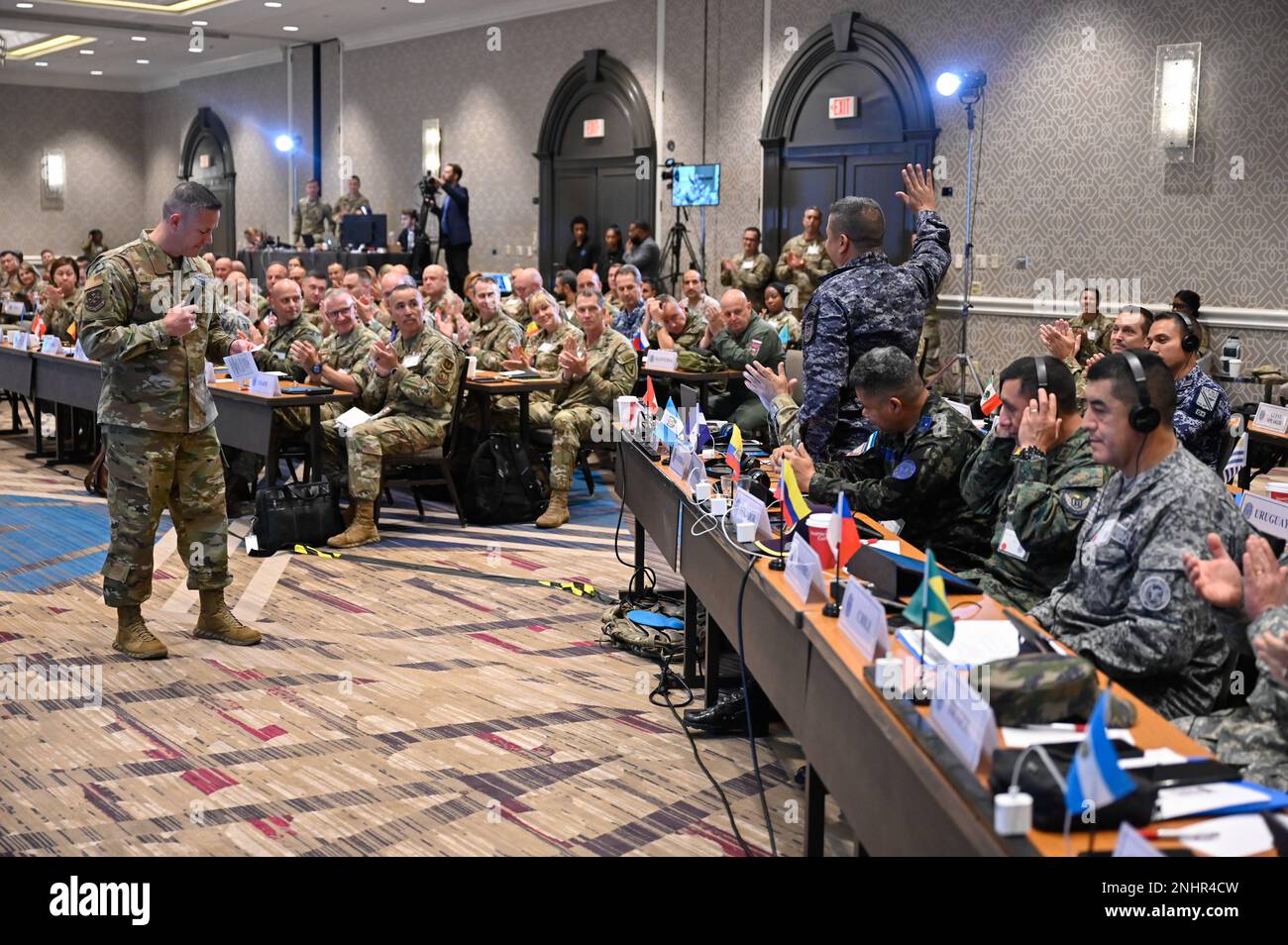 Attendees introduce themselves during the Senior Enlisted Leader ...