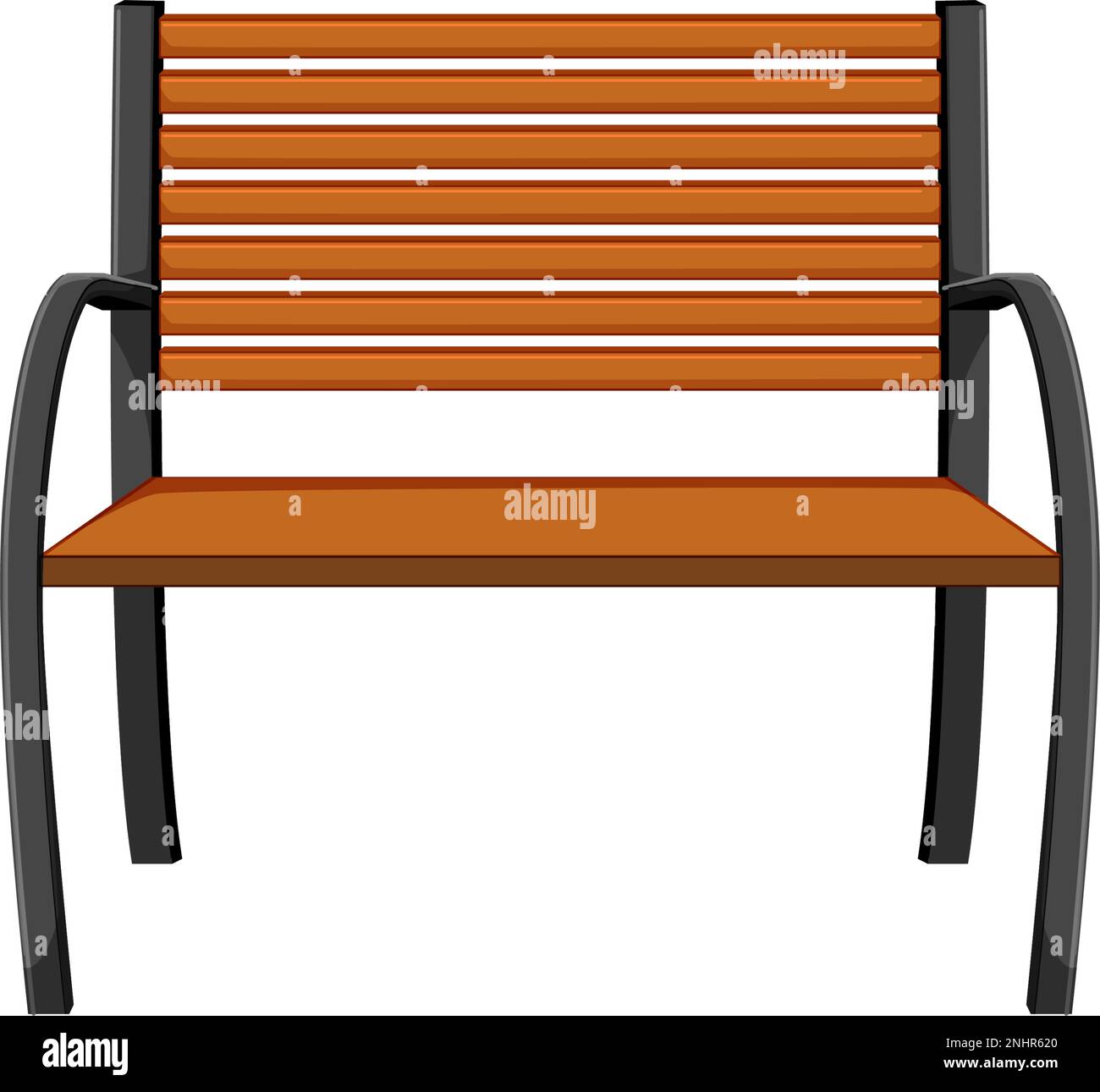 seat garden outdoor bench cartoon vector illustration Stock Vector ...