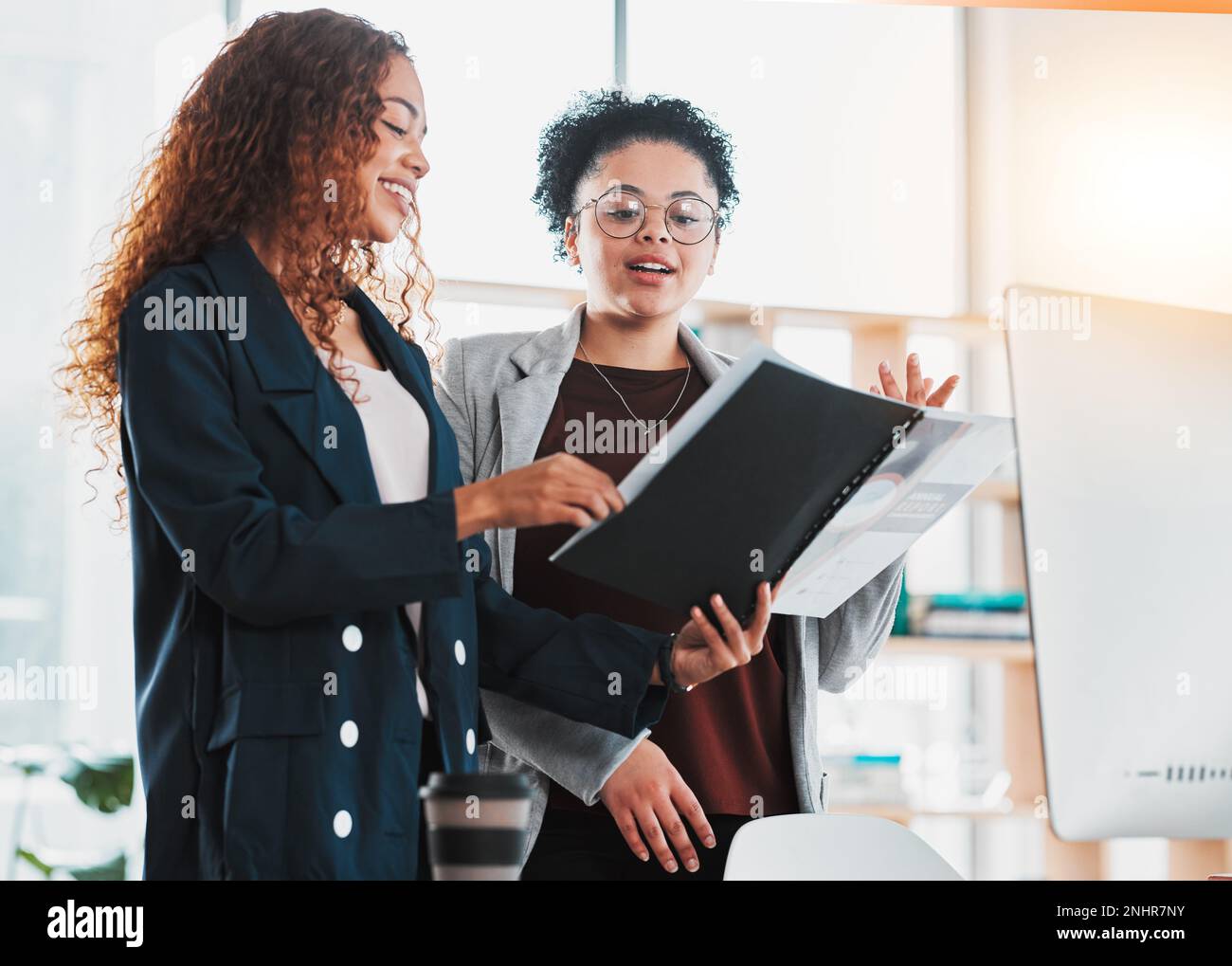 Business people, document and team planning, schedule or idea strategy ...