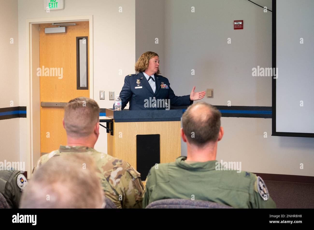 U.S. Air Force Maj. Autumne Ferrell, incoming 354th Security Forces ...