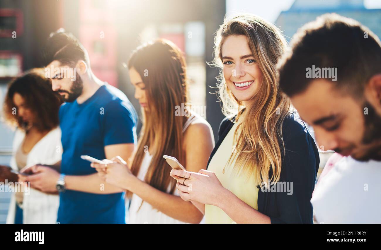 Today is all about connections. Cropped portrait of an attractive young ...