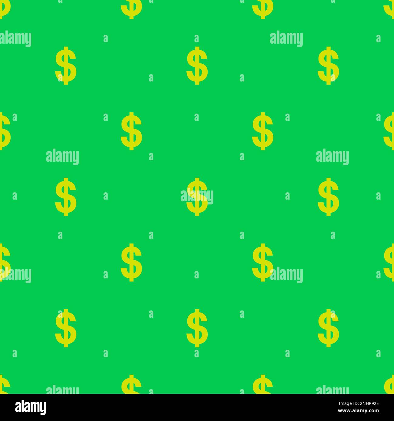 Illustration of Yellow Dollar Sign or Peso Sign Seamless Pattern on ...