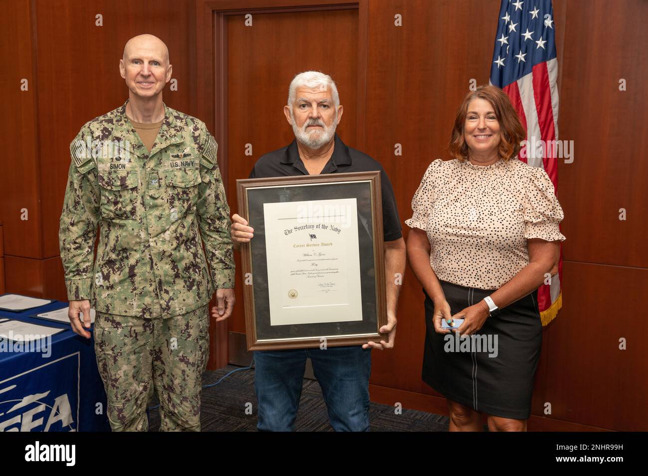 Will Goins receives an award for his 40 years of government service ...