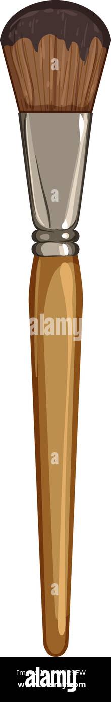 art artist paint brush cartoon vector illustration Stock Vector Image ...