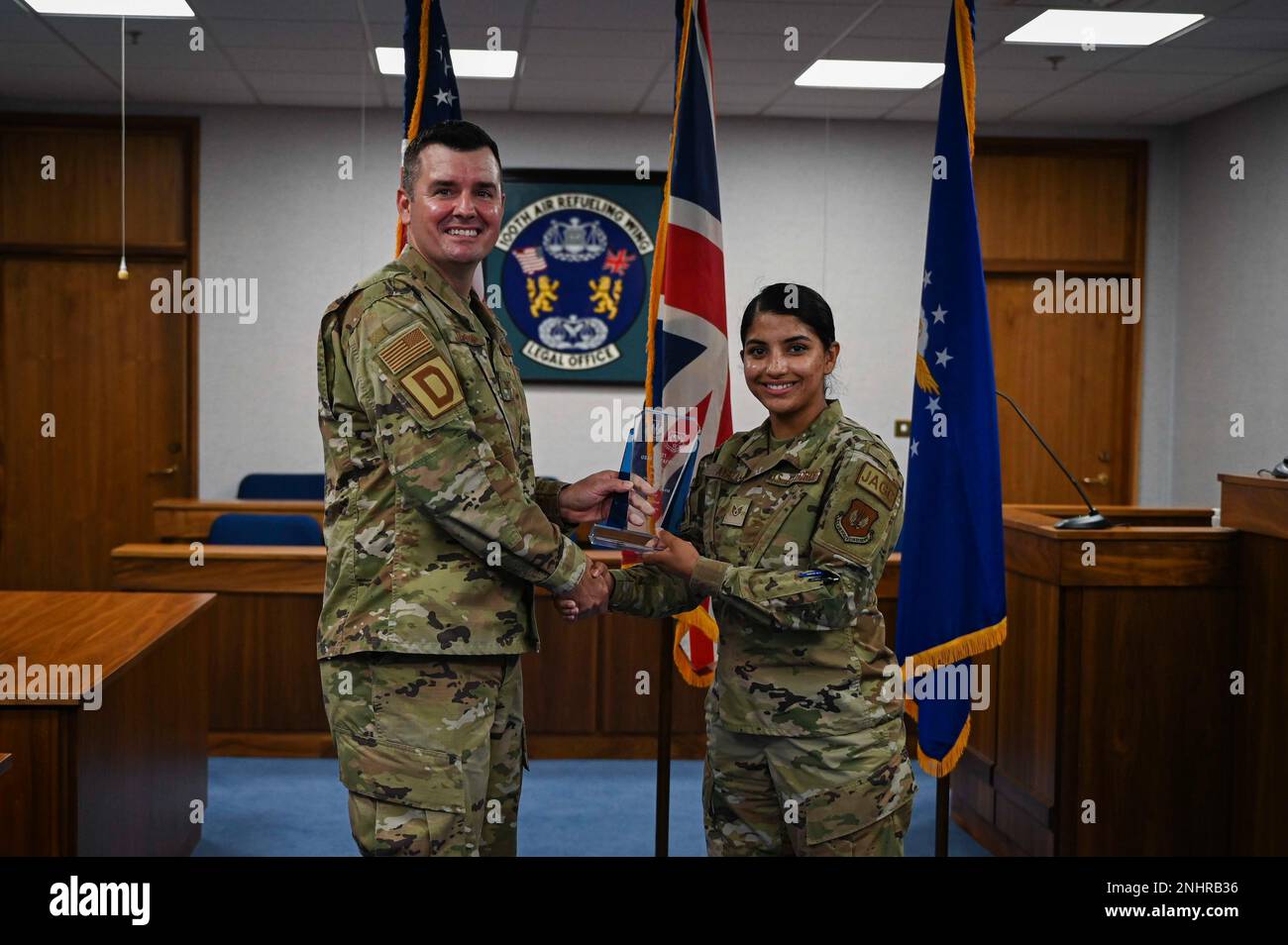 U.S. Air Force Col. Gene Jacobus, 100th Air Refueling Wing commander ...