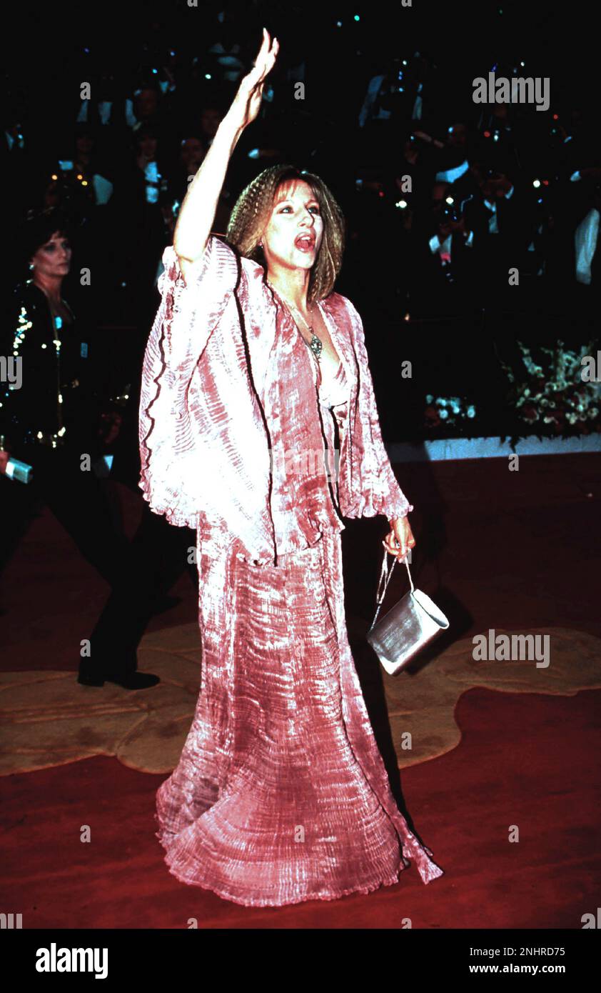 Barbra Streisand arriving at the Academy Awards in 1984 Credit: Ron ...