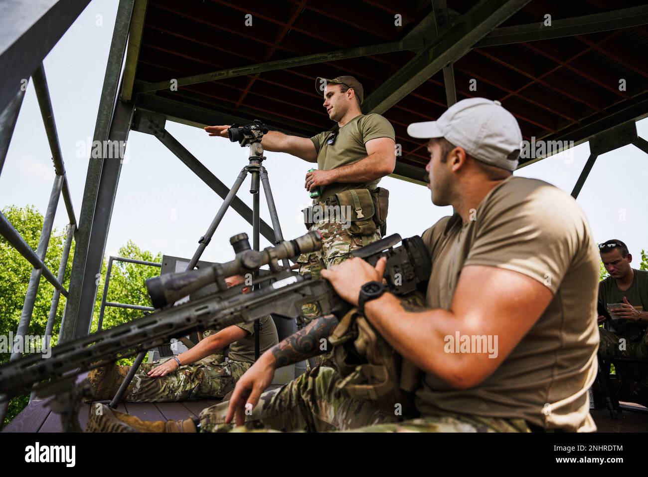 Indiana National Guard Staff Sgt. Zach Wilson, sniper section leader ...
