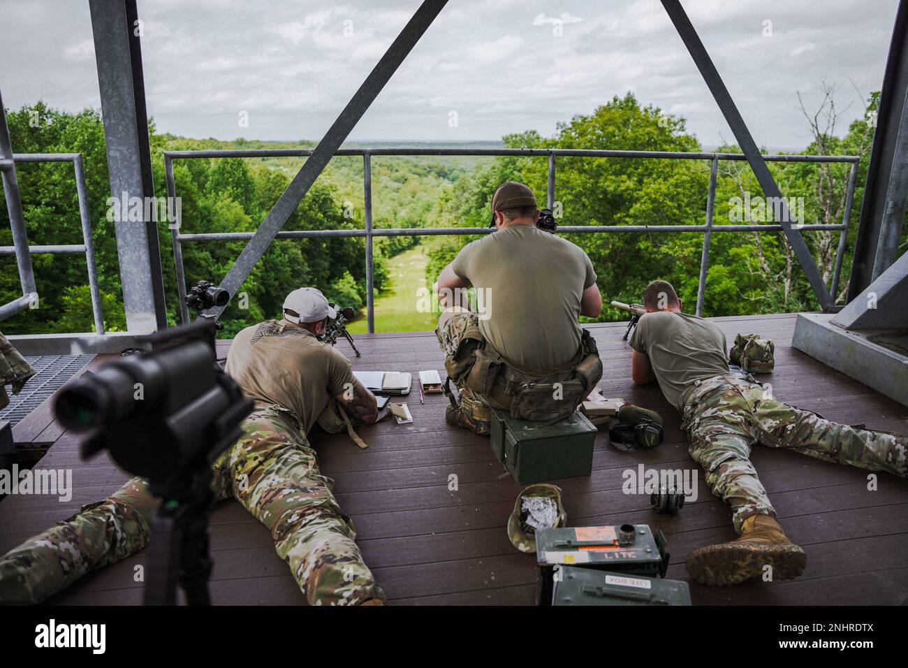 An Indiana National Guard sniper with 1st Battalion, 151st Infantry ...