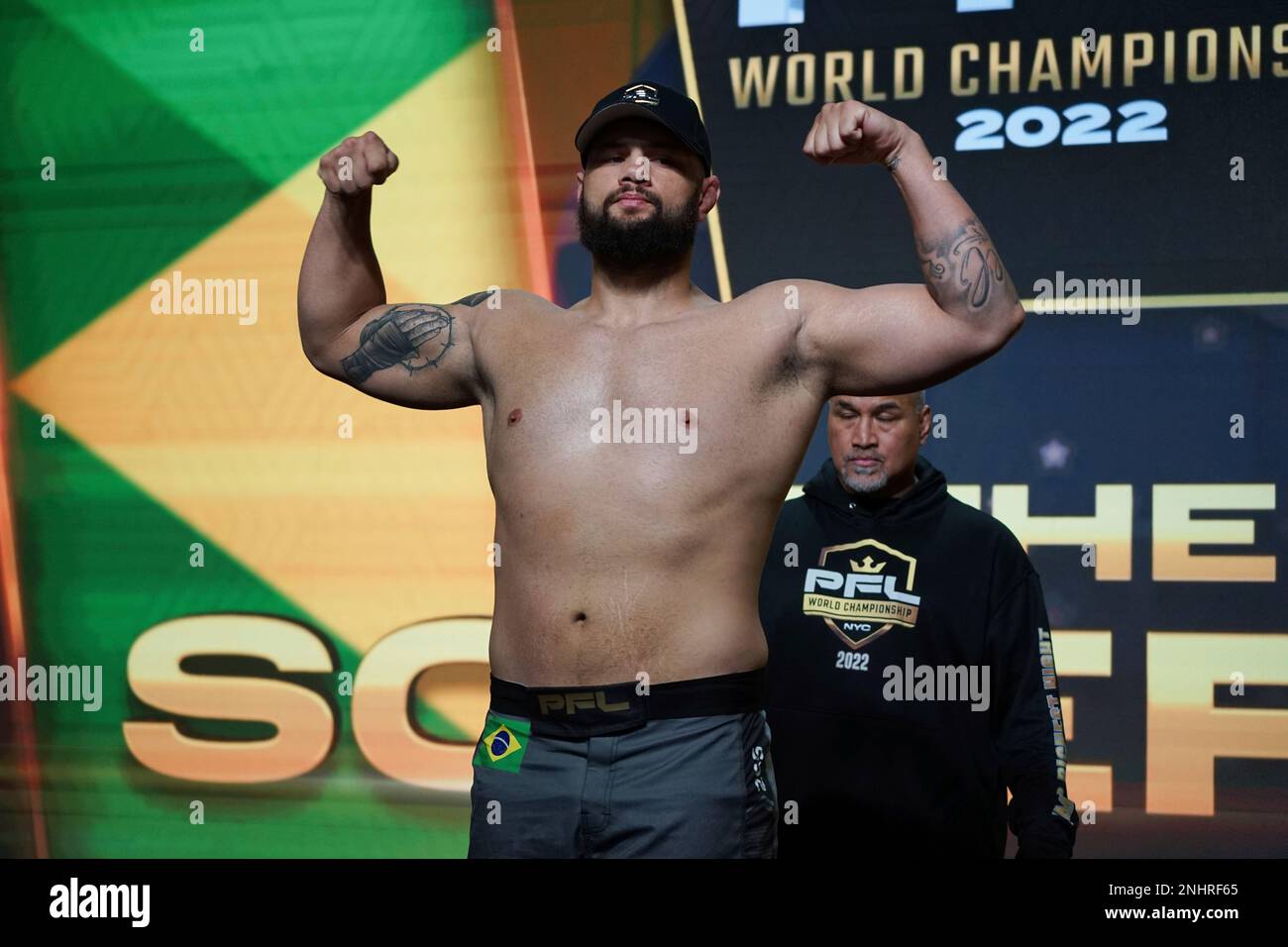 NEW YORK, NY - NOVEMBER 24: Matheus Scheffel weighs in for their PFL ...