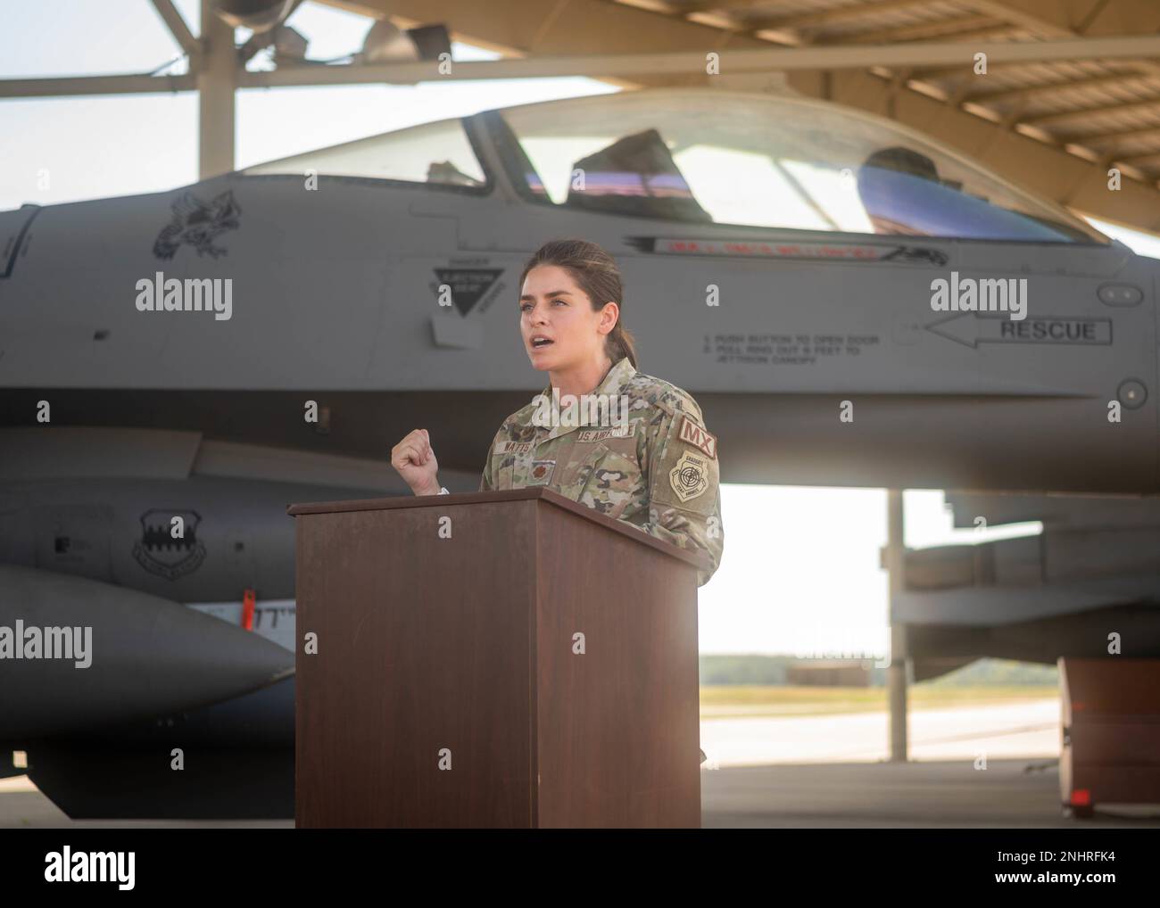 U.S. Air Force Maj. Jessica Watts, 77th Fighter Generation Squadron ...
