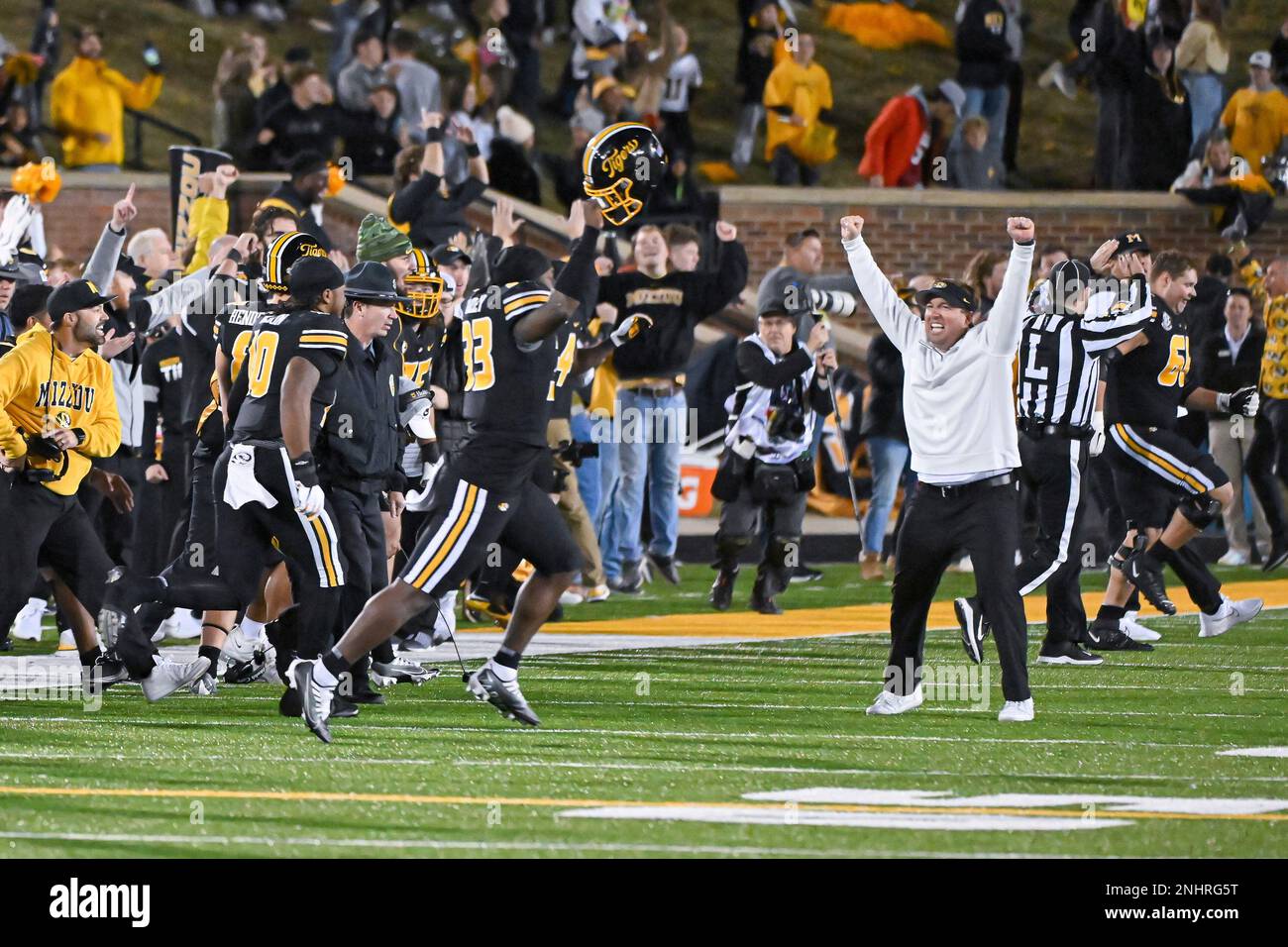 COLUMBIA, MO - NOVEMBER 25: Missouri head coach Eliah Drinkwitz and ...