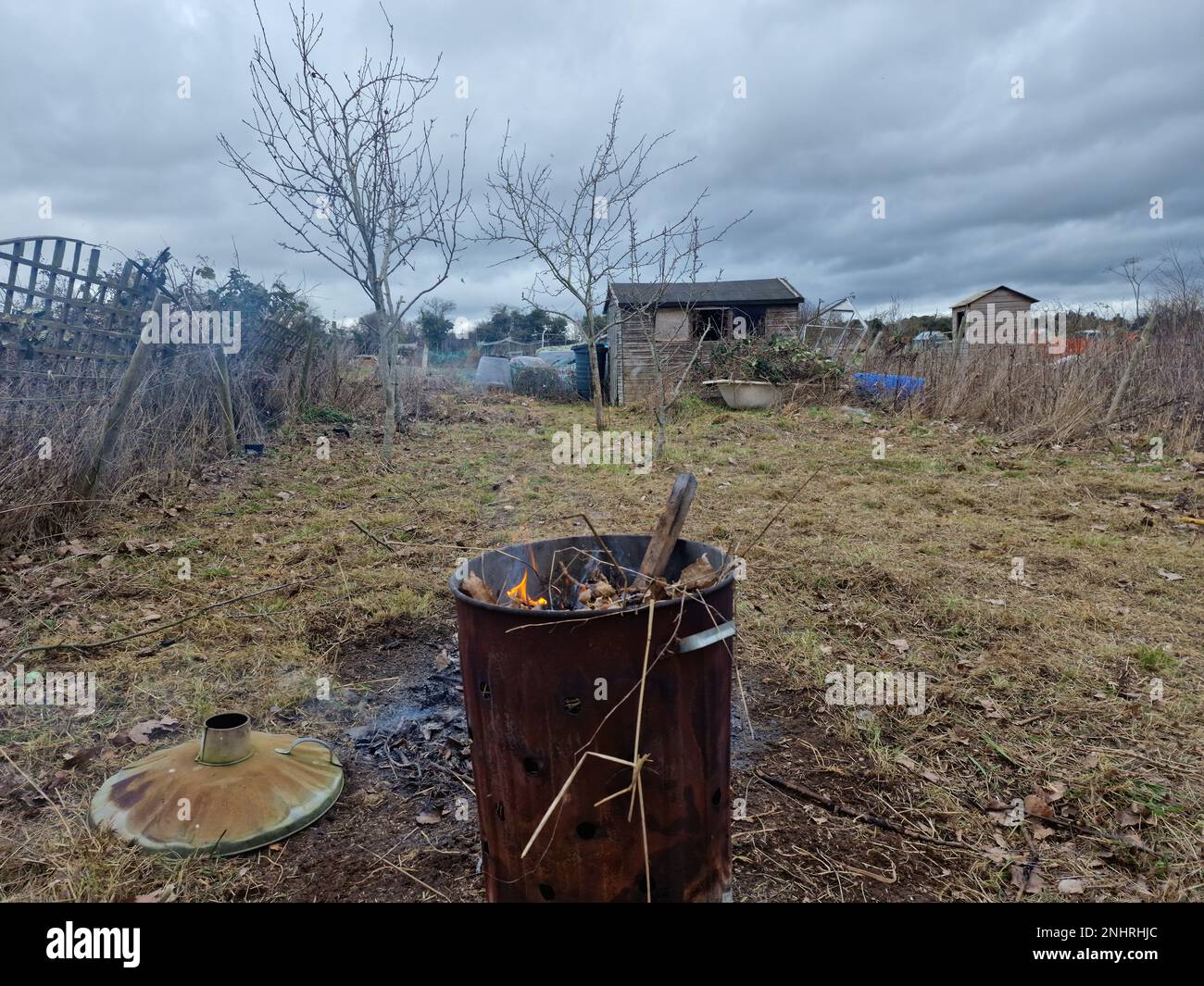 Allotment plot beginnings Stock Photo - Alamy