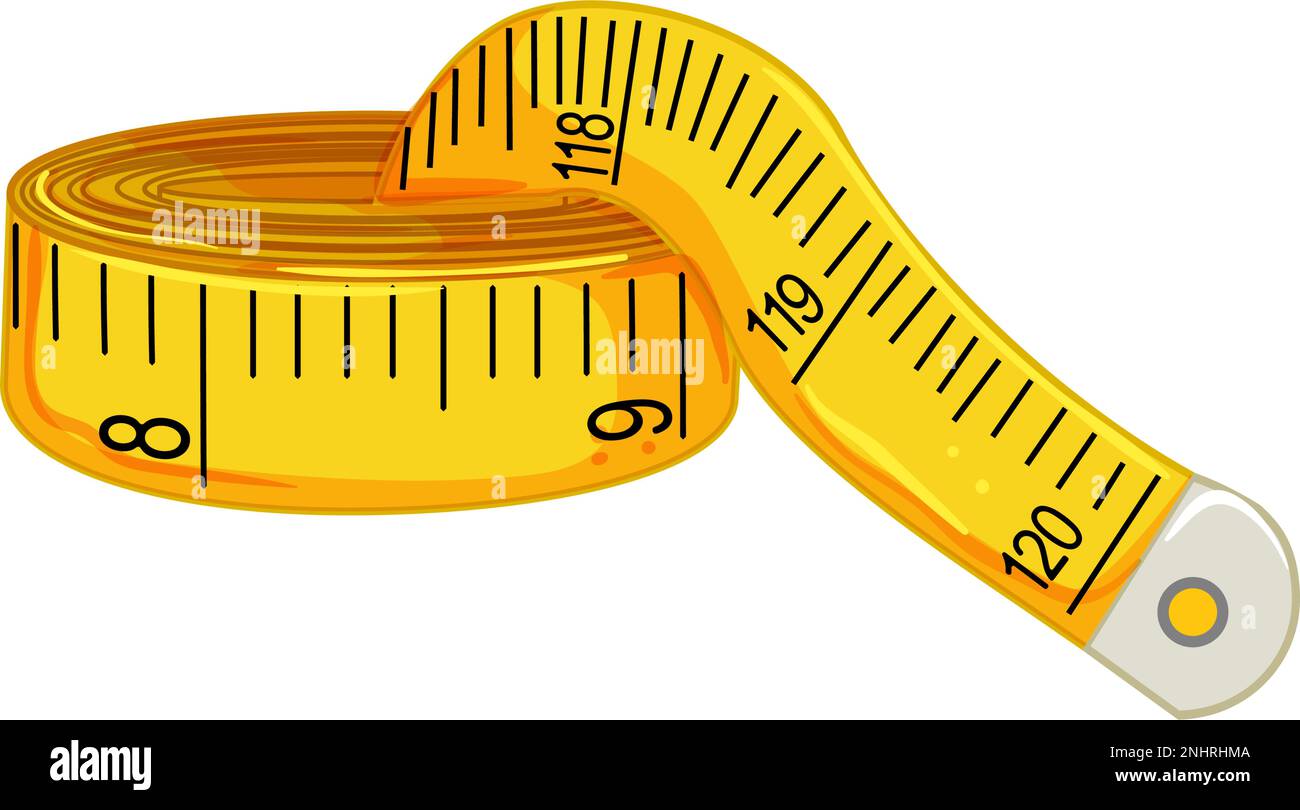 scale yellow measuring tape cartoon vector illustration Stock Vector ...