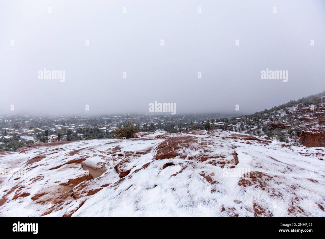 Snow in Sedona Stock Photo - Alamy