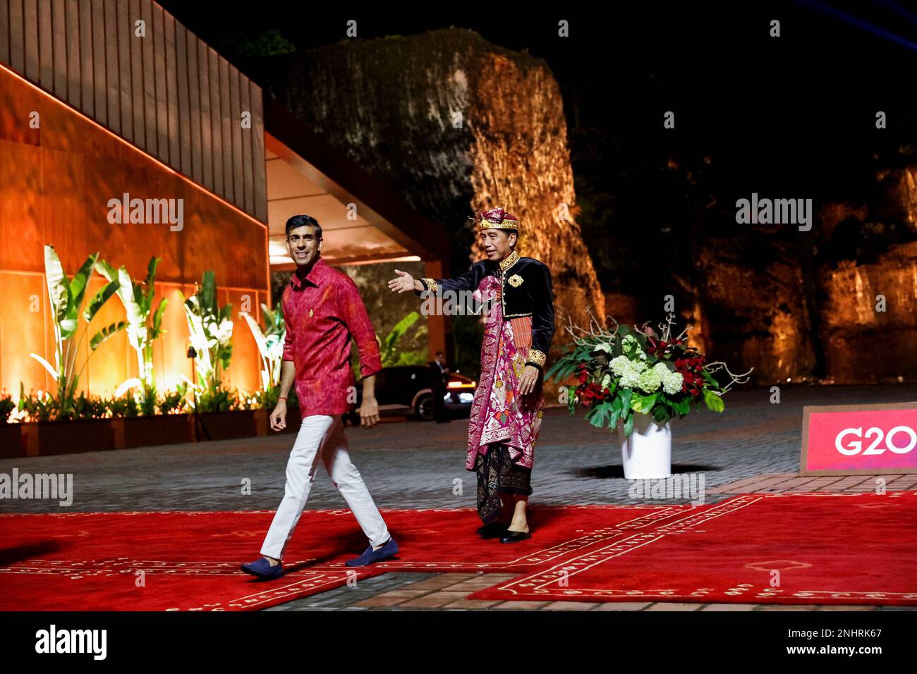 FILE- Indonesian President Joko Widodo, right, welcome British Prime ...
