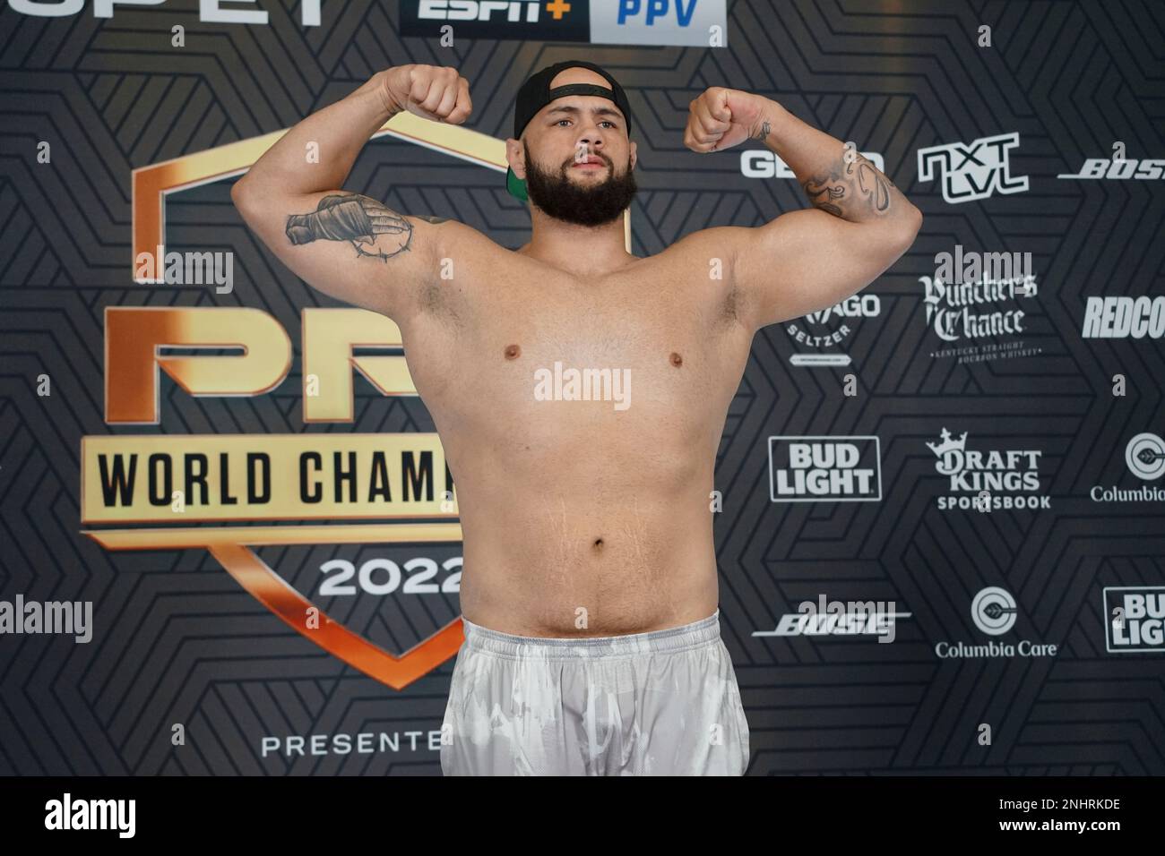 NEW YORK, NY - NOVEMBER 24: Matheus Scheffel weighs in for their PFL ...