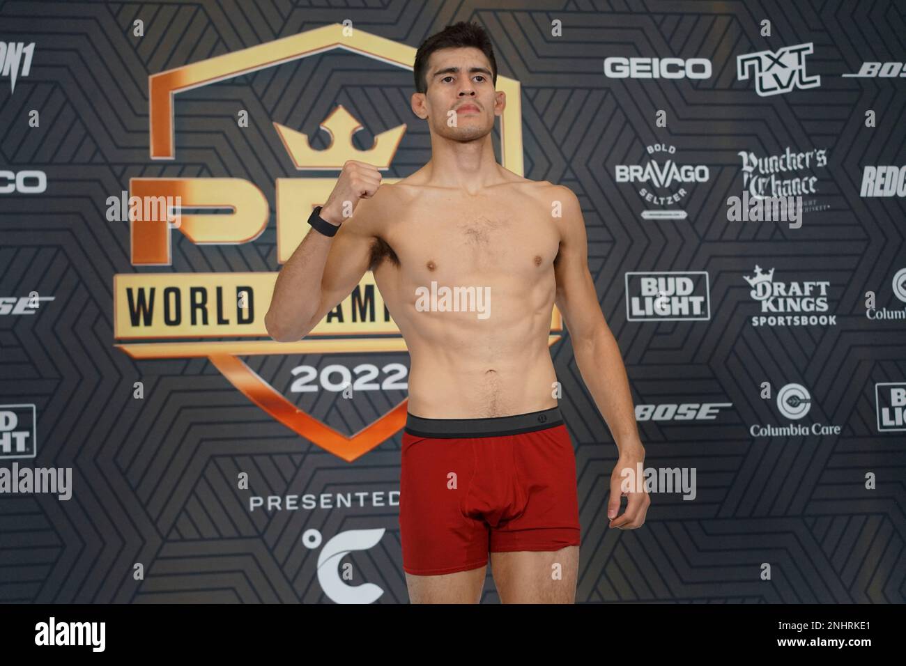 NEW YORK, NY - NOVEMBER 24: Alex Martinez weighs in for their PFL ...