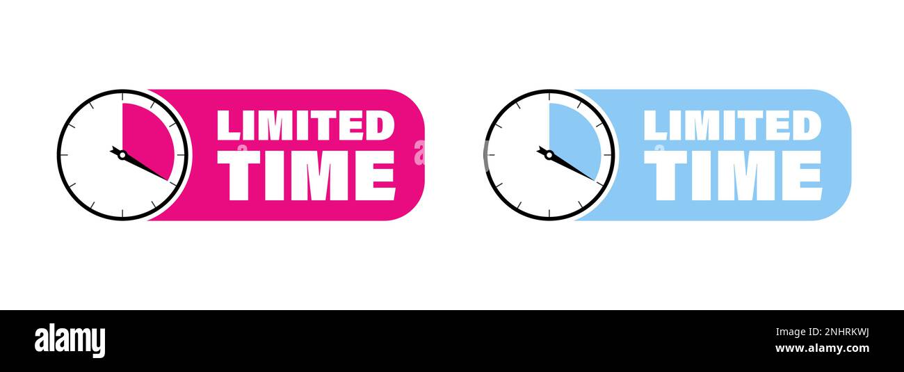 Limited time icon set. Design clipart Stock Vector Image & Art - Alamy