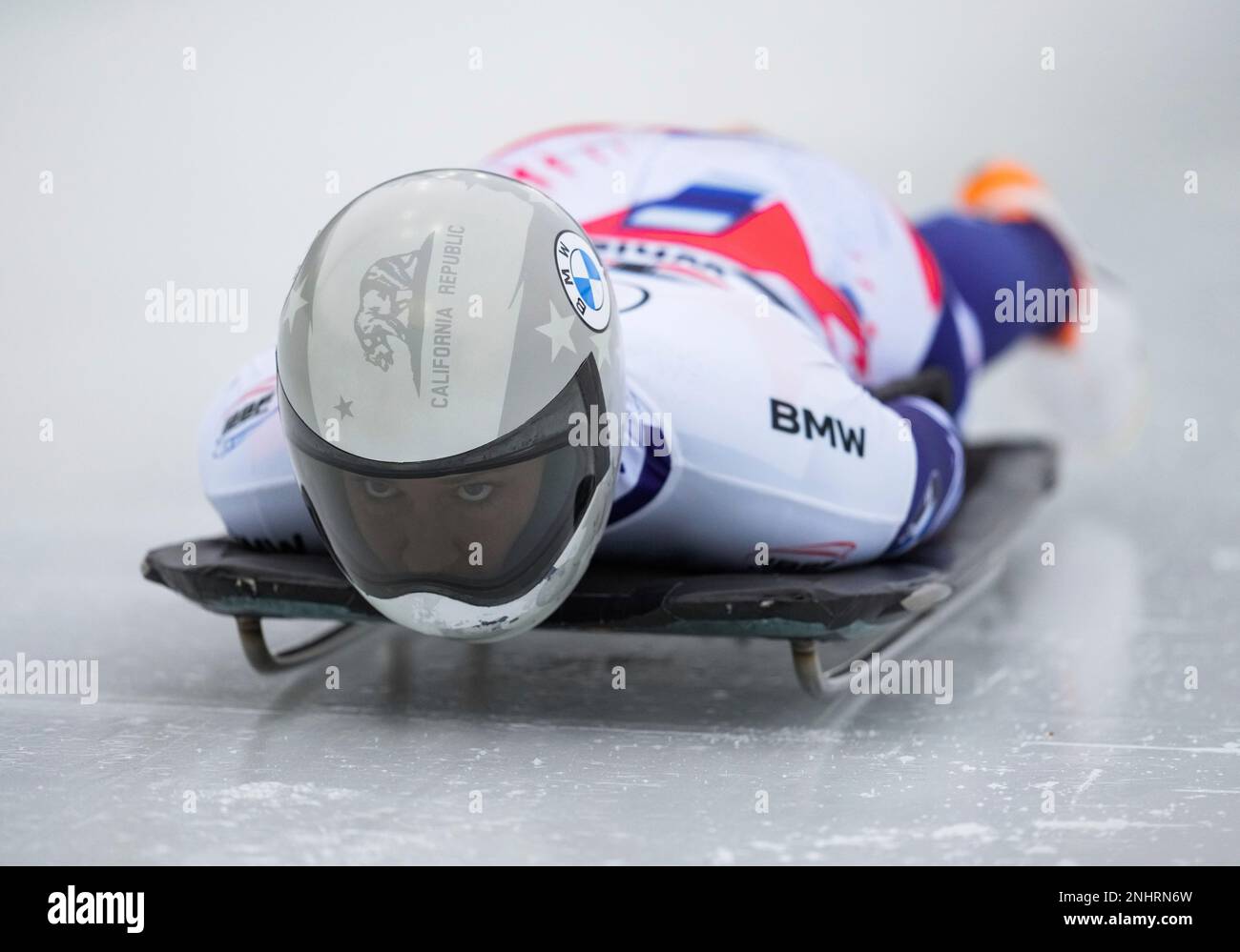 Kendall Wesenberg, of the U.S., races down the track during women's ...