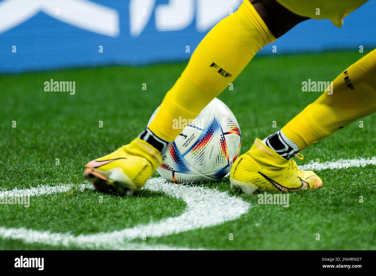 AL KHOR, QATAR - NOVEMBER 20: The Al Rihla the official ball the World ...