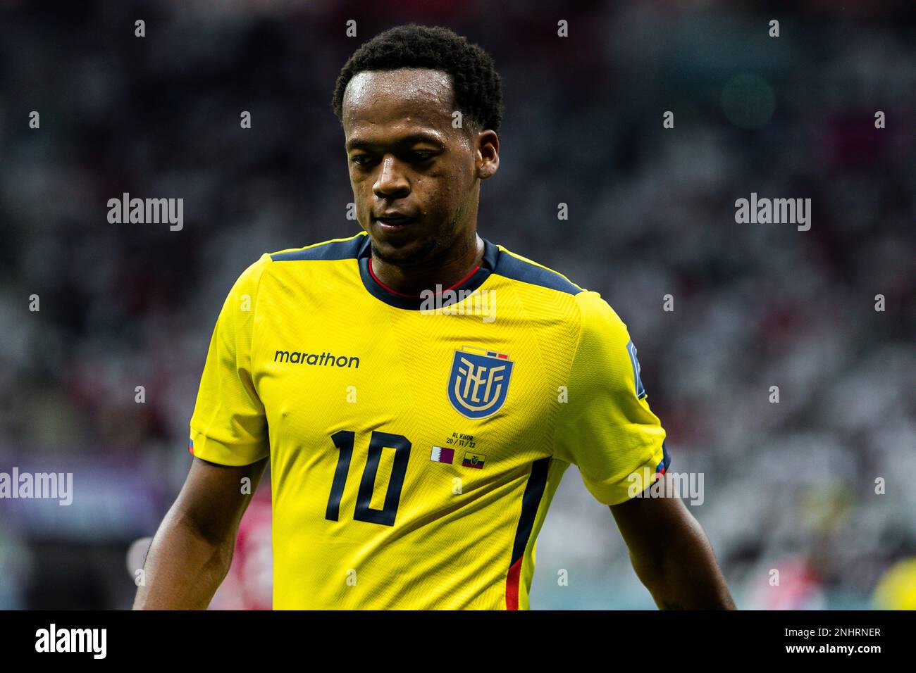 AL KHOR, QATAR - NOVEMBER 20: Ecuador's Romario Ibarra before the ...