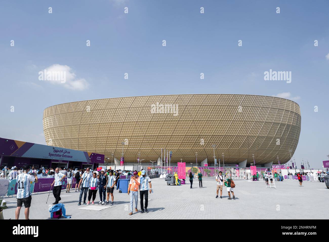 LUSAIL, QATAR - NOVEMBER 22: Exterior wide shot of Lusail Stadium host ...