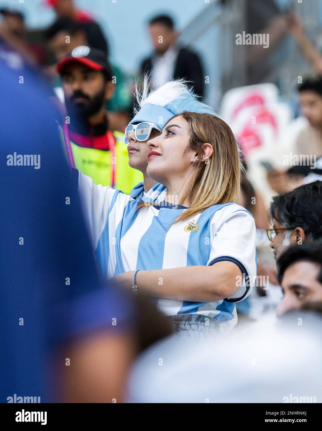 LUSAIL, QATAR - NOVEMBER 22: Fans take a selfie during the 2022 FIFA ...