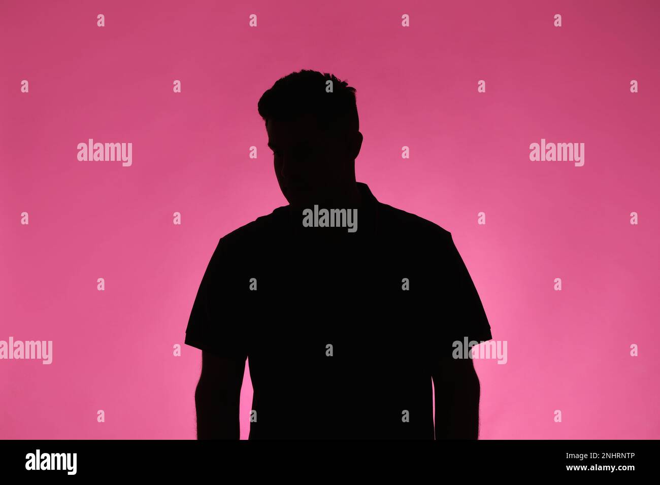 Silhouette man face darkness hi-res stock photography and images - Alamy