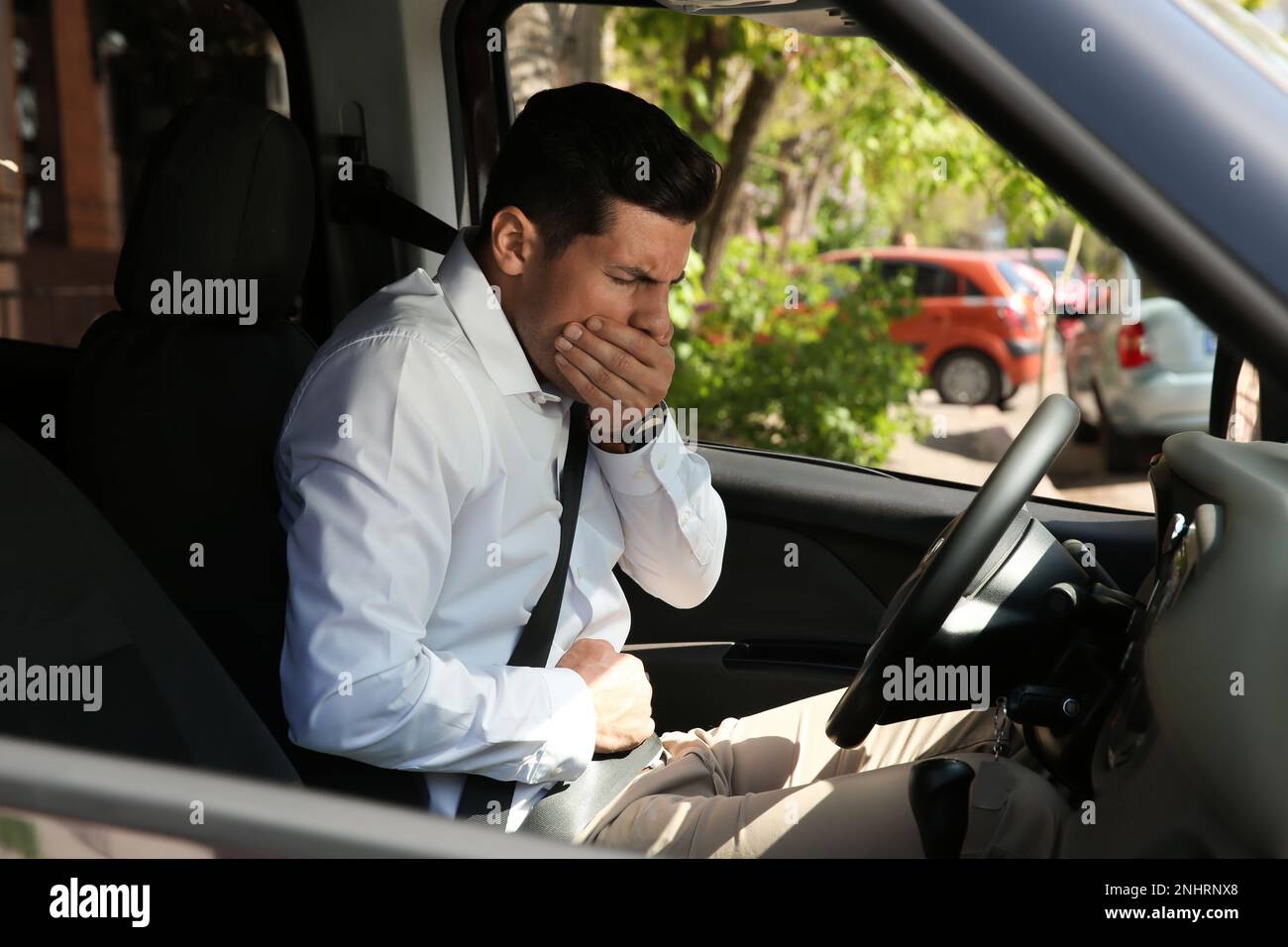 Feeling sick in car hi-res stock photography and images - Alamy