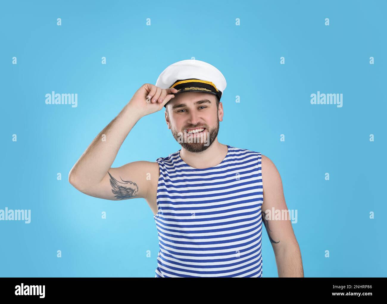 Portrait happy sailor hi-res stock photography and images - Alamy