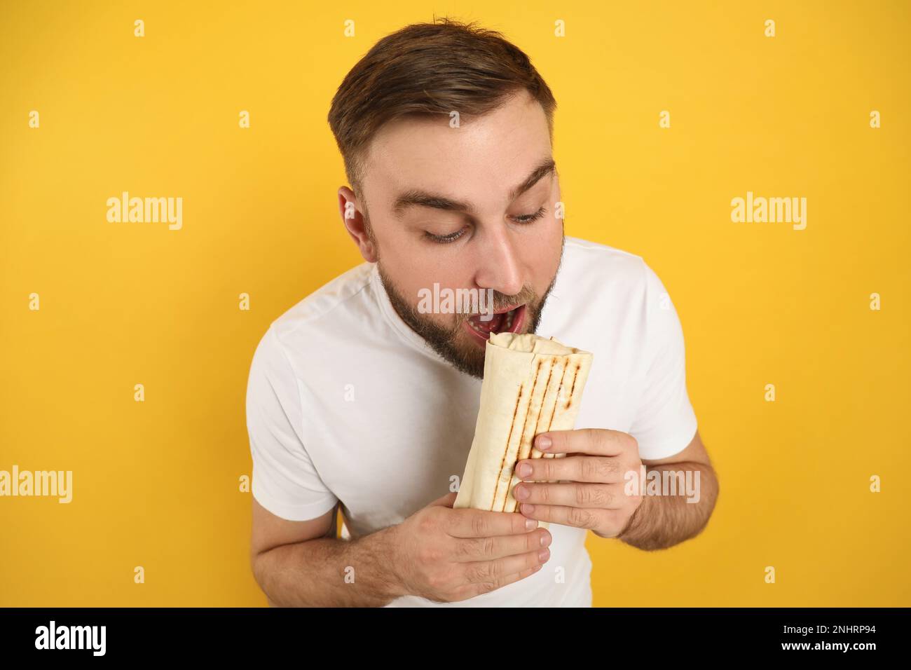 Turkish shawarma young man hi-res stock photography and images - Alamy