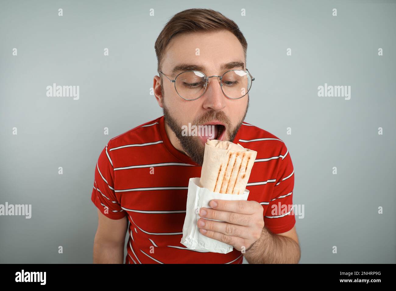 Turkish shawarma young man hi-res stock photography and images - Alamy